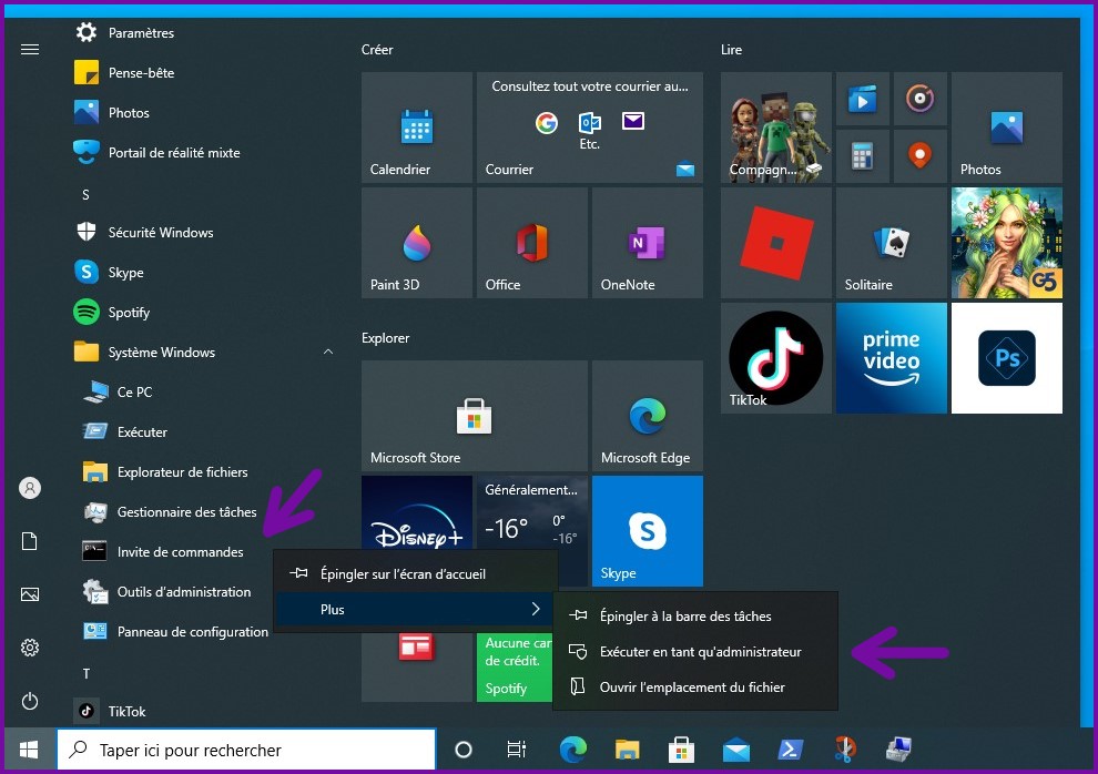 Installation de Windows sur un disque amovible - Partitionner le disque ...